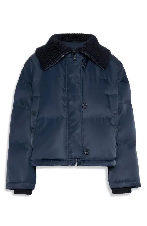 Max Mara Knit Collar Quilted Down Puffer Jacket