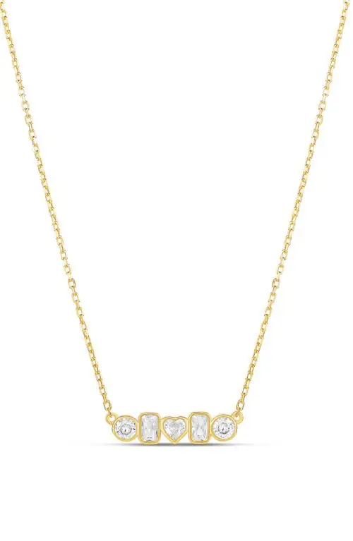 SHYMI Multi Shape Bezel Pendant Necklace - Gold