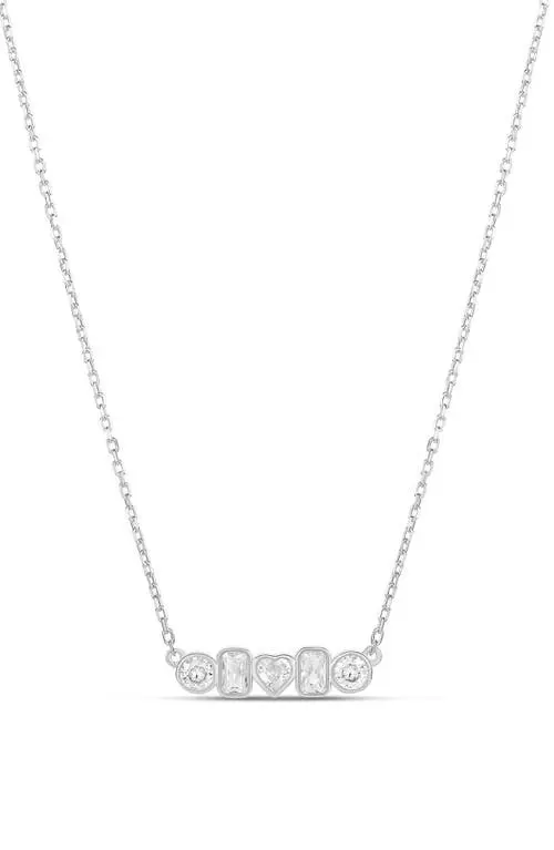 SHYMI Multi Shape Bezel Pendant Necklace - Silver
