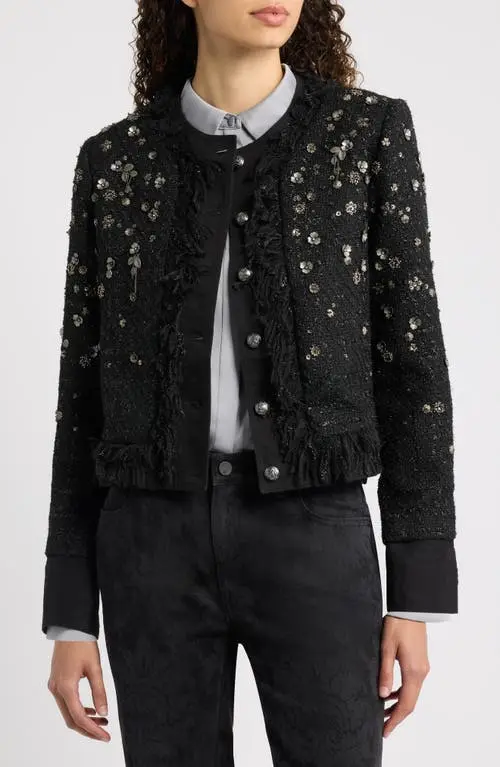 Kobi Halperin Marshall Metallic Floral Appliqué Jacket