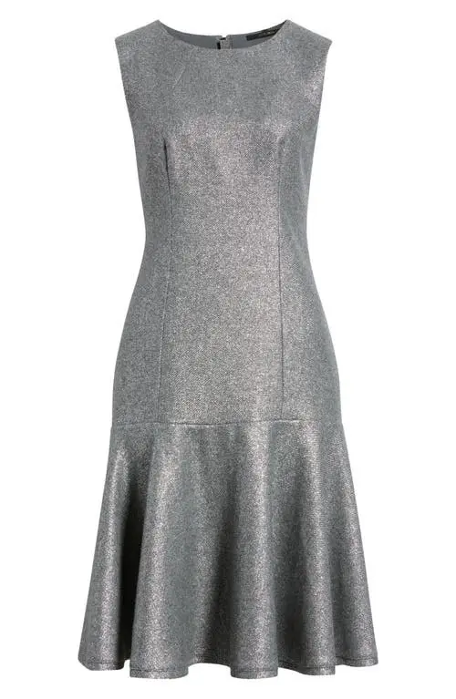 Kobi Halperin Brett Sleeveless Metallic Drop Waist Dress