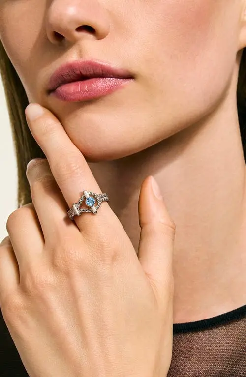 John Hardy Icon Ring, Sterling Swiss Blue Topaz