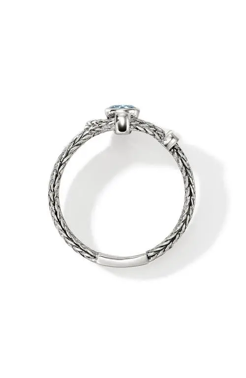 John Hardy Icon Ring, Sterling Swiss Blue Topaz