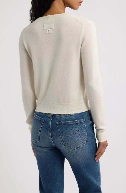 LoveShackFancy Mingley Wool And Cashmere Sweater With Lace Bow