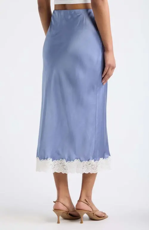LoveShackFancy Janella Silk Blend Midi Skirt