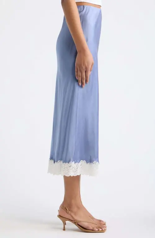 LoveShackFancy Janella Silk Blend Midi Skirt