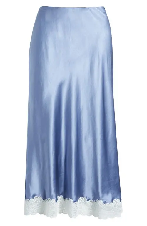 LoveShackFancy Janella Silk Blend Midi Skirt