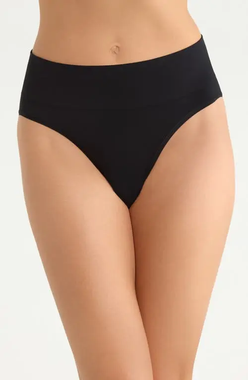 Nordstrom Seamless Hi-cut Briefs - Black