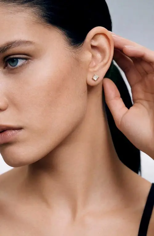 ST. MORAN 14k Gold Plated Square Stud Earrings