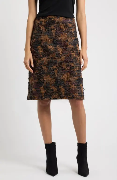 Kobi Halperin Olsen Tweed Midi Skirt - Brown Multi