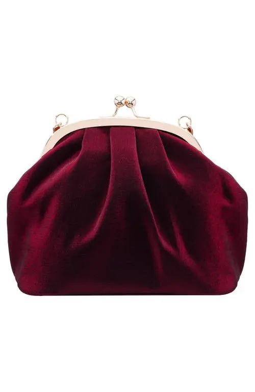 Nina Maura-m Crystal Handle Frame Clutch