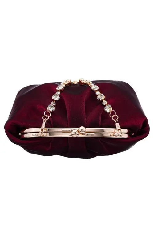 Nina Maura-m Crystal Handle Frame Clutch