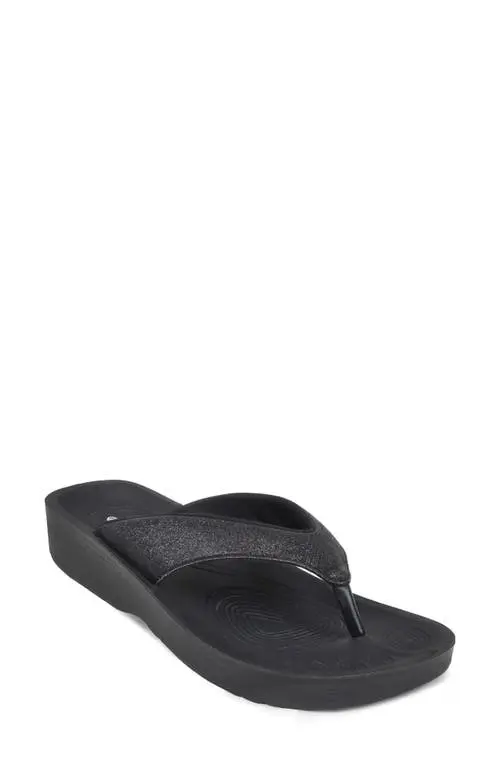 AEROTHOTIC Crystal Mist Flip Flop - Black
