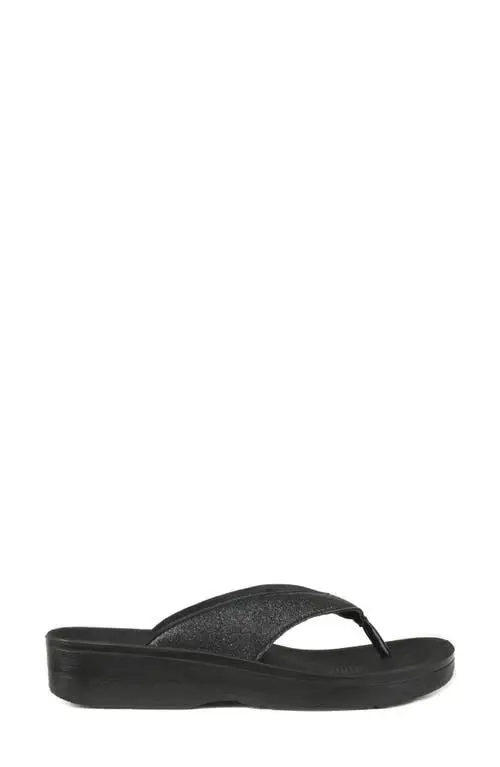 AEROTHOTIC Crystal Mist Flip Flop - Black