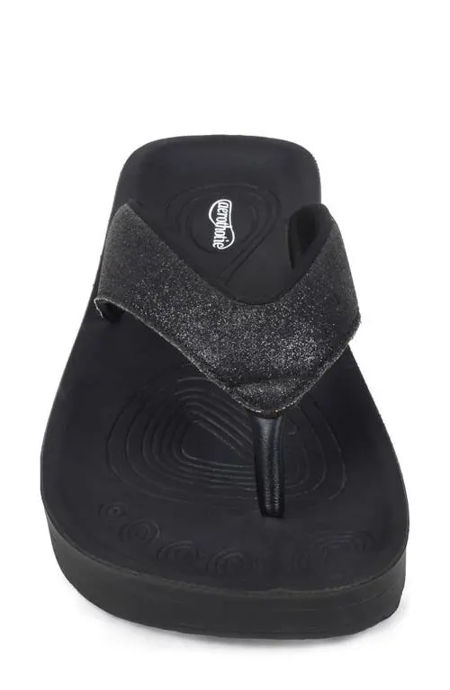 AEROTHOTIC Crystal Mist Flip Flop - Black