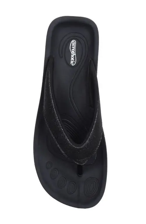 AEROTHOTIC Crystal Mist Flip Flop - Black
