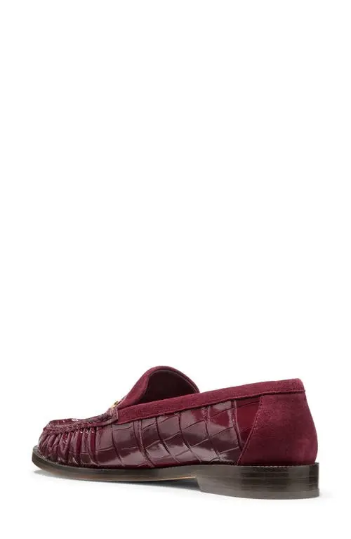 Kate Spade New York Penny Croc Embossed Leather Loafer