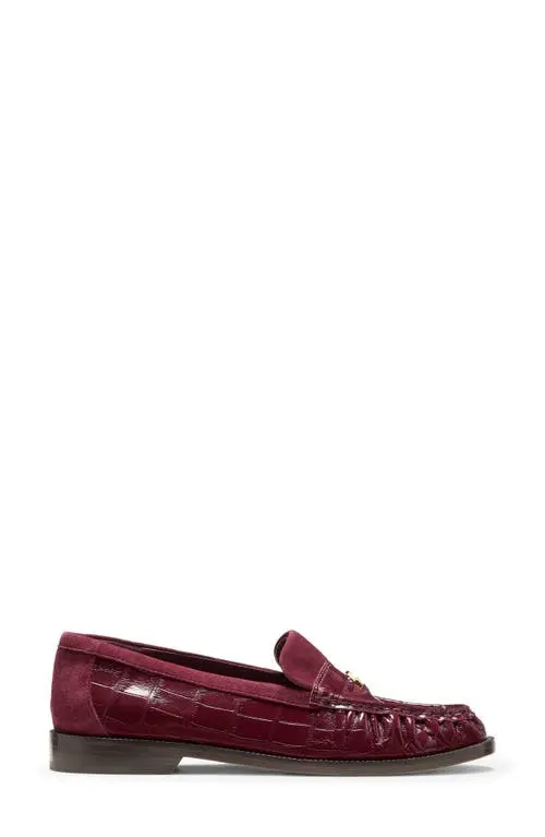Kate Spade New York Penny Croc Embossed Leather Loafer