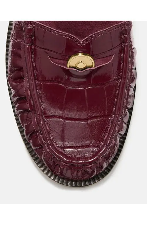 Kate Spade New York Penny Croc Embossed Leather Loafer