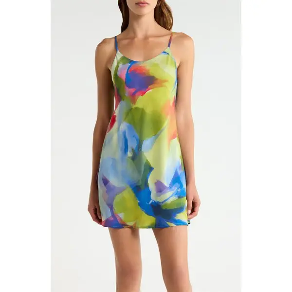 Natori Kumo Printed Stretch Satin Chemise
