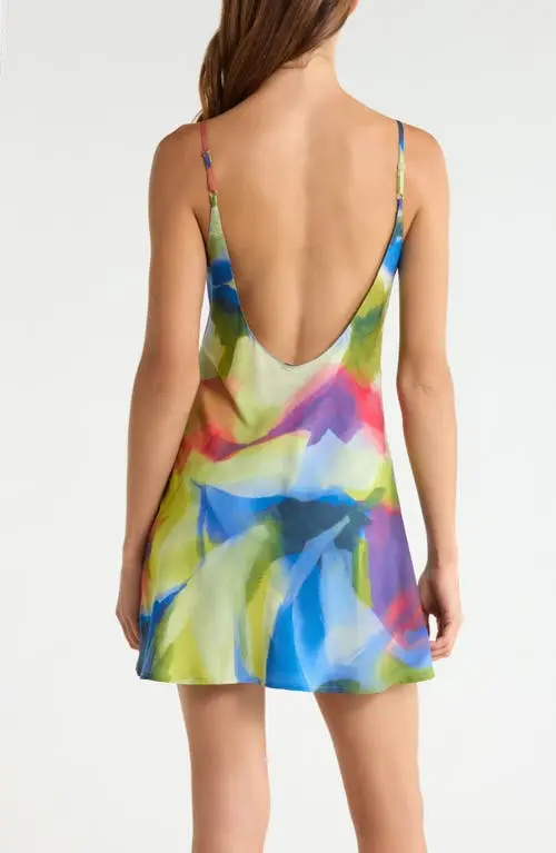 Natori Kumo Printed Stretch Satin Chemise