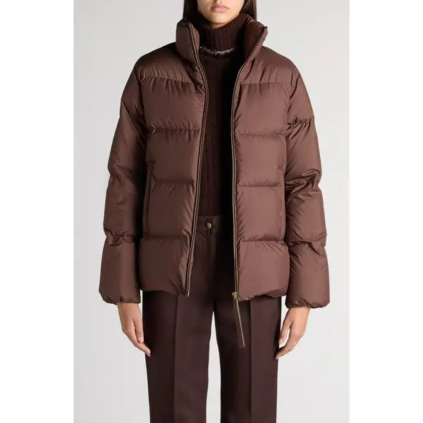 Moncler Vivantesse Quilted Puffer Jacket - Beige