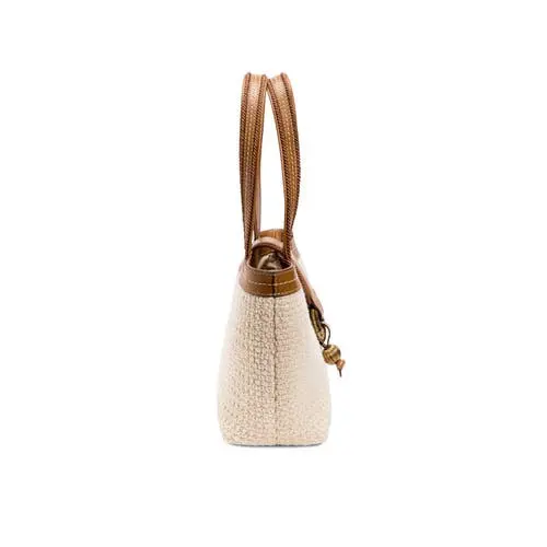 SERENA UZIYEL Boho Chic Small Off White Tote Bag