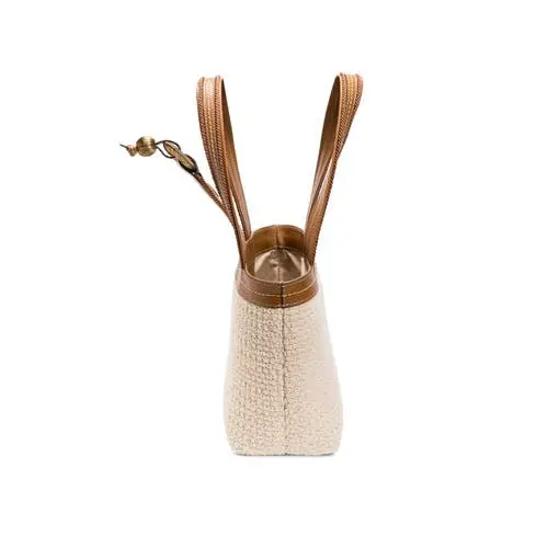 SERENA UZIYEL Boho Chic Small Off White Tote Bag