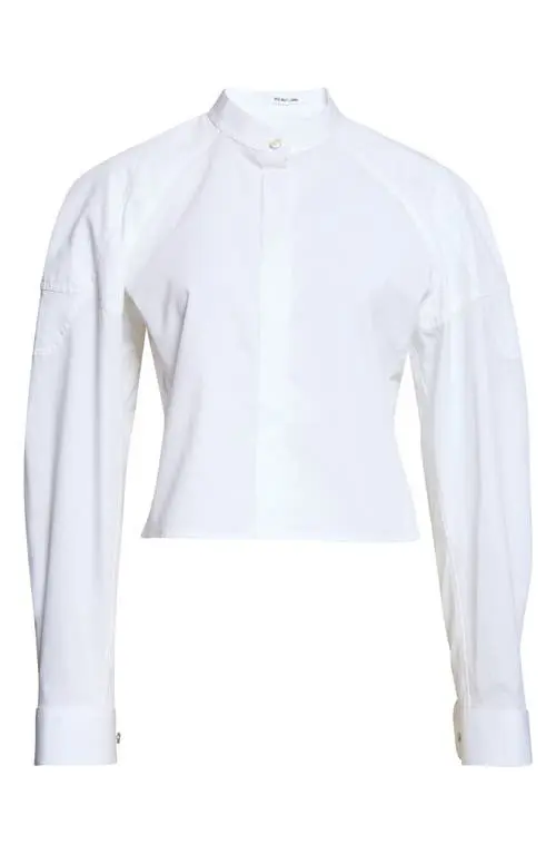 Helmut Lang Cotton Poplin Saddle Shirt - White