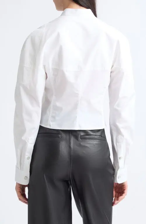 Helmut Lang Cotton Poplin Band Collar Shirt