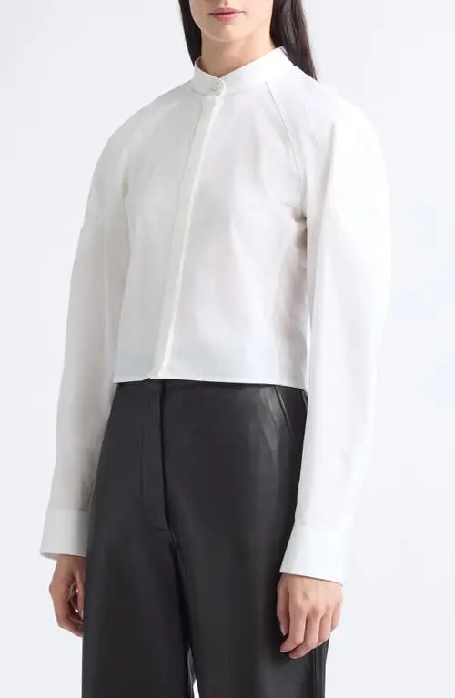 Helmut Lang Cotton Poplin Band Collar Shirt