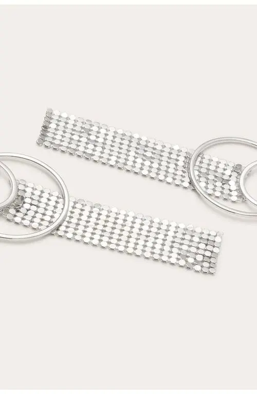 Ramy Brook Nora Mesh Drop Earrings - Silver