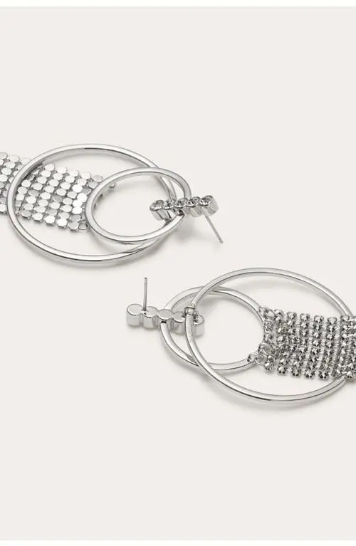 Ramy Brook Nora Mesh Drop Earrings - Silver