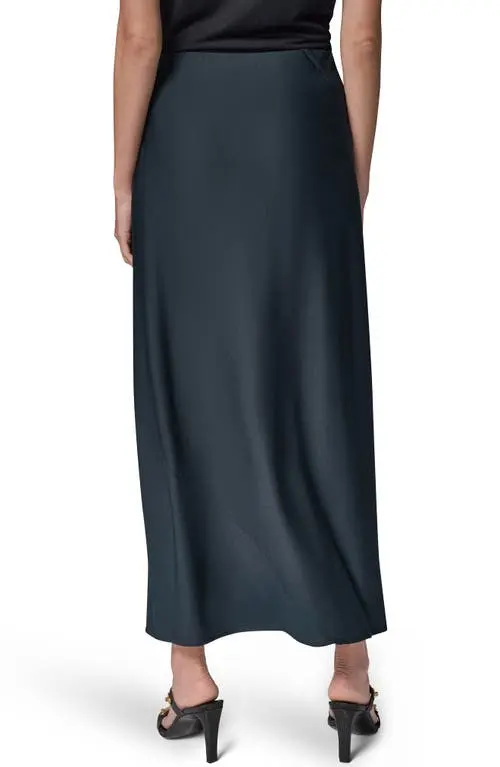 Donna Karan New York Midi Knit Skirt With Diagonal Seam