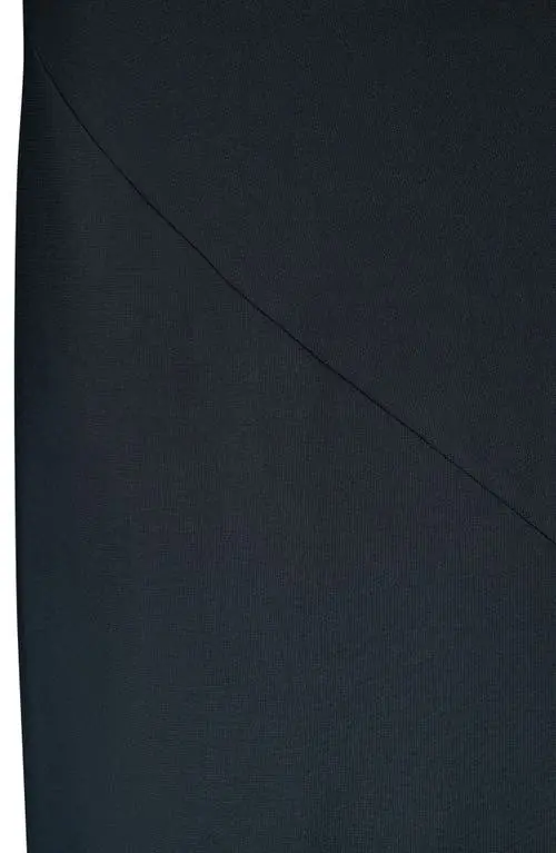 Donna Karan New York Midi Knit Skirt With Diagonal Seam