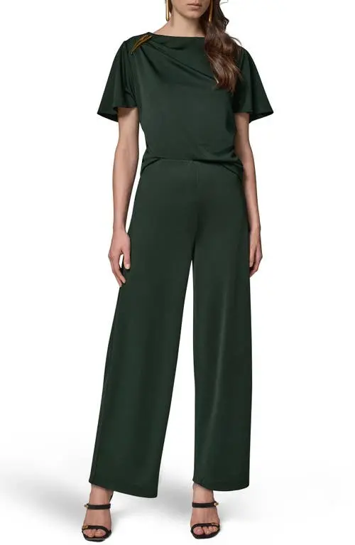 Donna Karan New York Pull-on Wide-leg Pants - Black Forest
