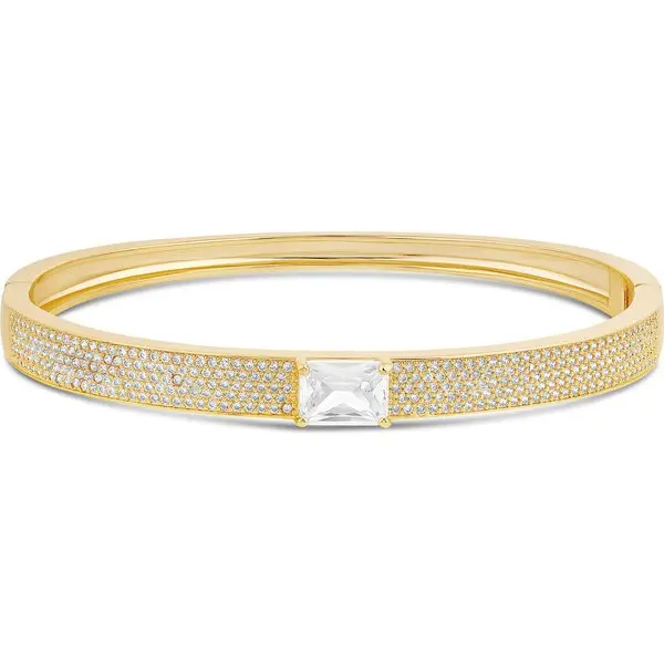 SHYMI Pavé Bangle With Center Stone - Clear