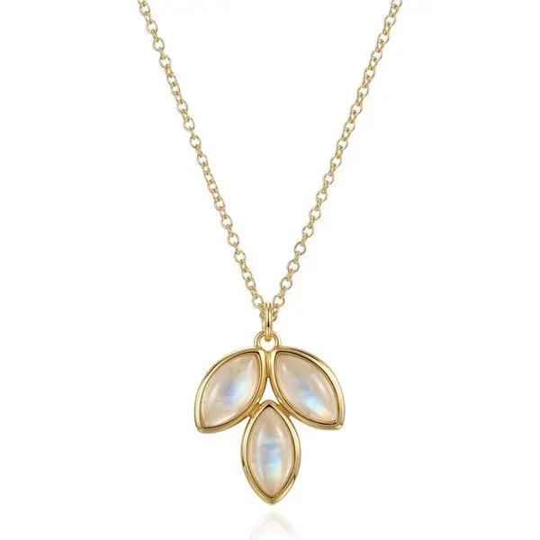 ST. MORAN Marquise Stone Pendant Necklace