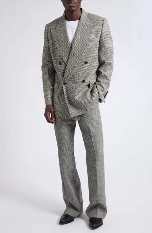 Amiri Houndstooth Wool Trousers