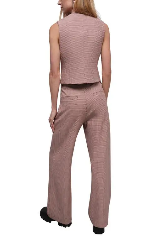 WILDFANG The Empower Houndstooth Wide Leg Trouser