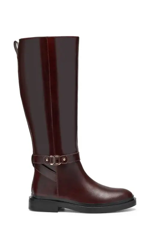 Clarks Previa Bit Knee High Leather Boot - Brown