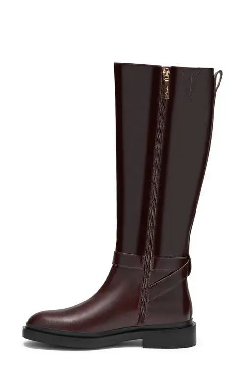 Clarks Previa Bit Knee High Leather Boot - Brown