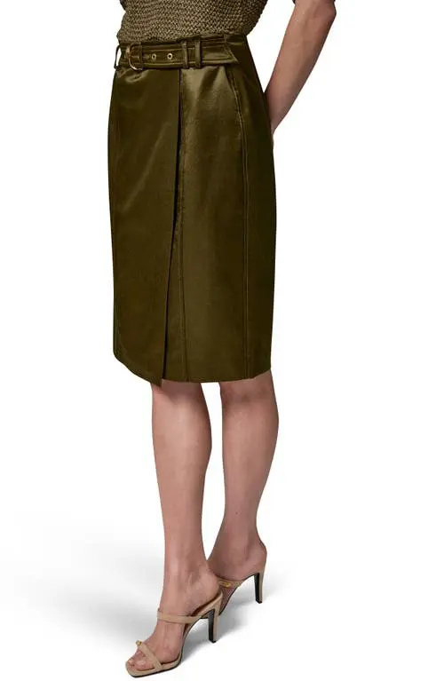 Donna Karan New York Belted Wrap Midi Skirt