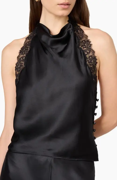 Cami Nyc Lucille Lace Trim Silk Top