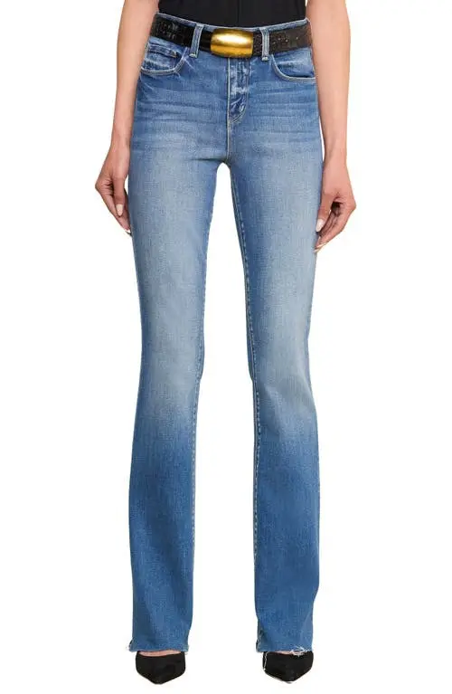 L'Agence Les Petites Ruth Raw Hem Straight Leg Jeans - Cambridge
