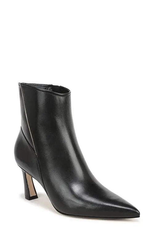 27 EDIT NATURALIZER Eva Leather Pointed Toe Bootie - Black Leather