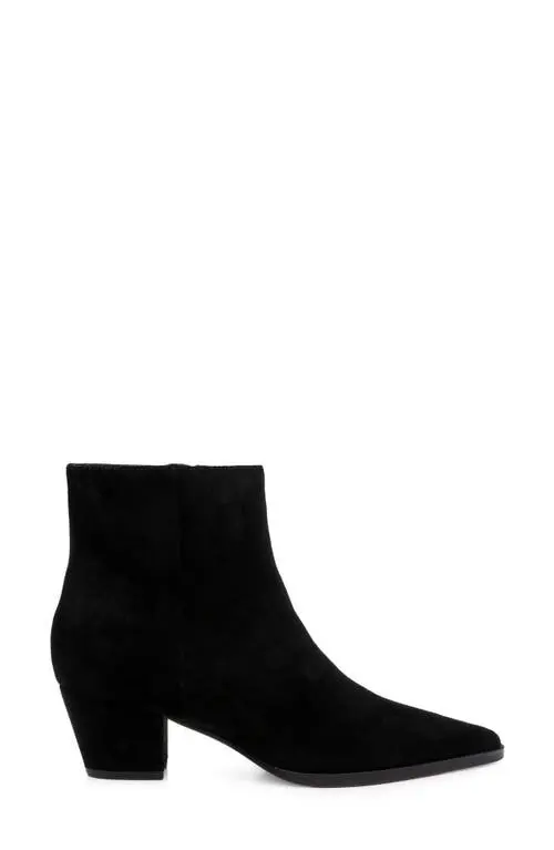 L'Agence Vesey Pointed Toe Bootie - Black Suede