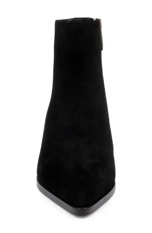 L'Agence Vesey Pointed Toe Bootie - Black Suede