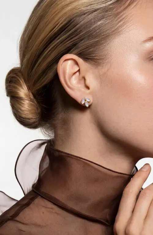 ST. MORAN Marquise Moonstone Stud Earrings