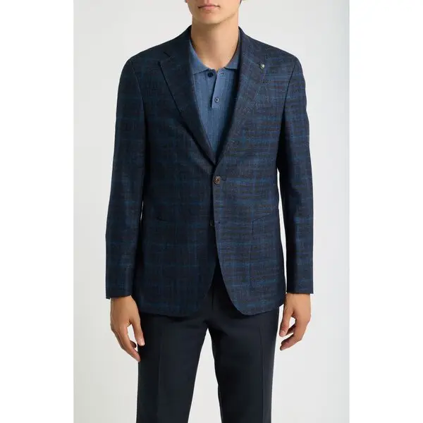 JACK VICTOR Morton Wool, Silk - Navy